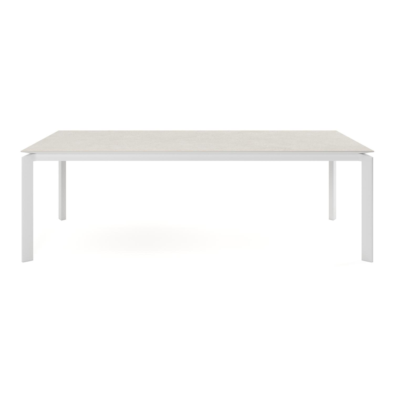 Cirello tuintafel in wit aluminium en volkeramiek shilin - L 240 x B ...