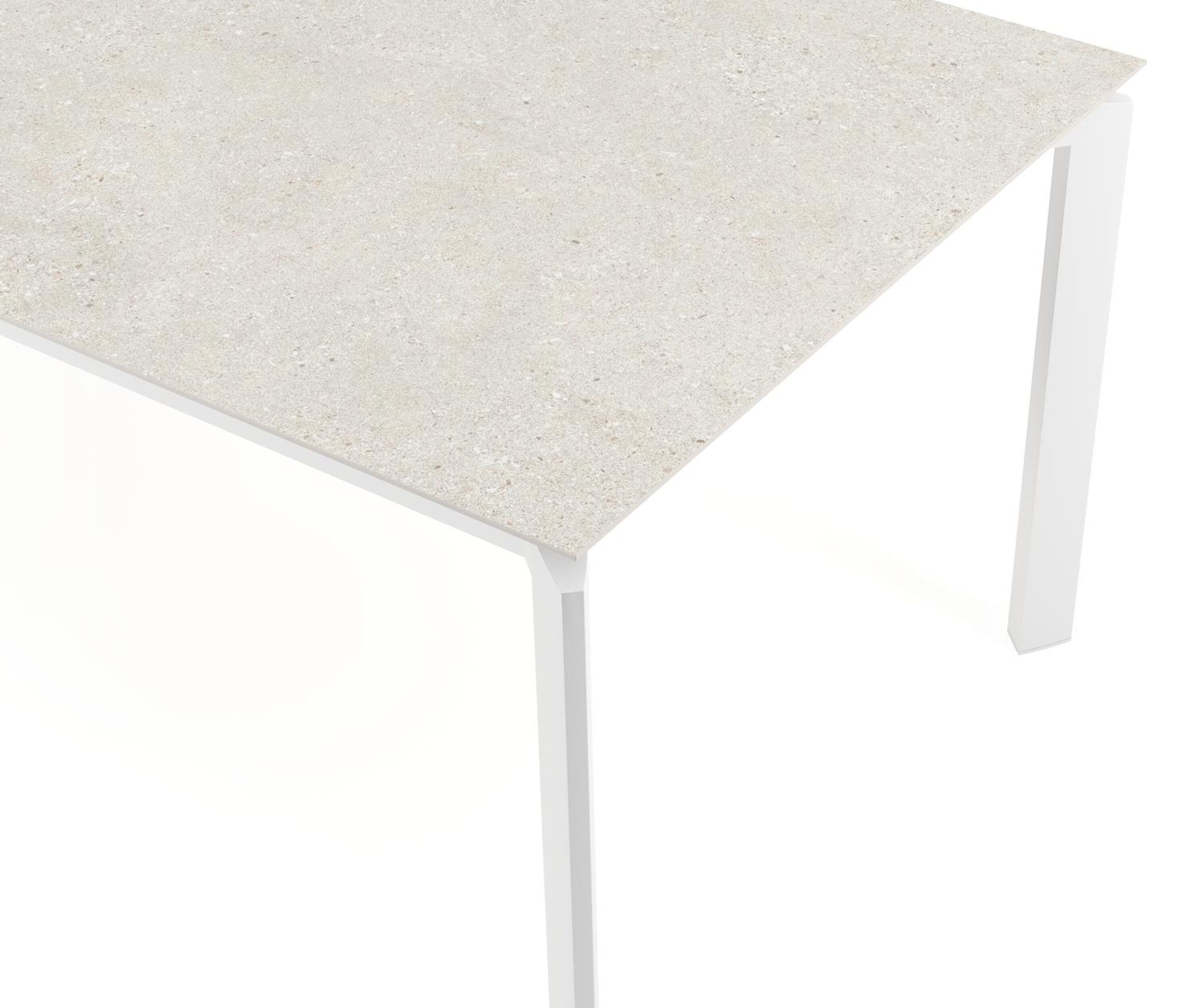 Cirello tuintafel in wit aluminium en volkeramiek shilin - L 240 x B ...