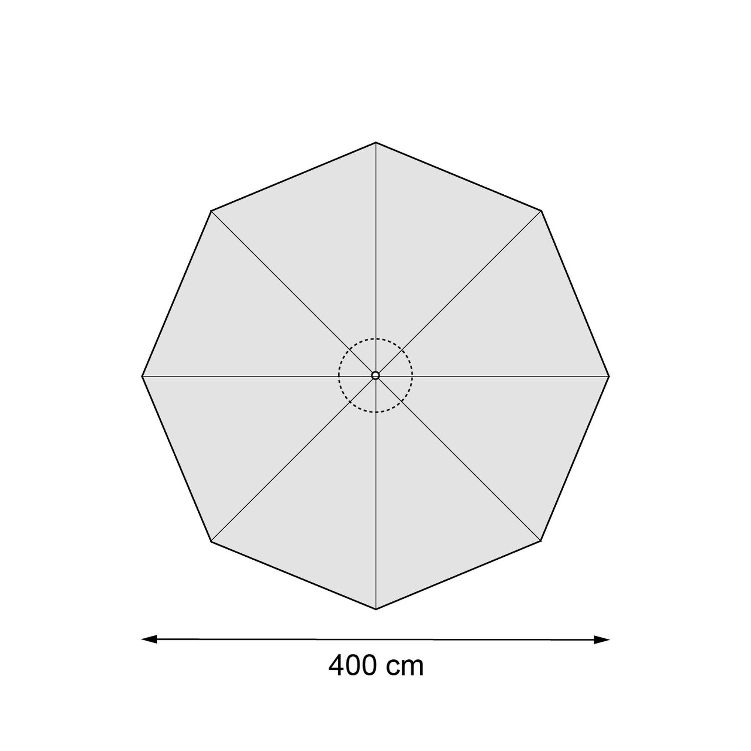 Solino staanparasol in zwart aluminium met solid black all weather ...
